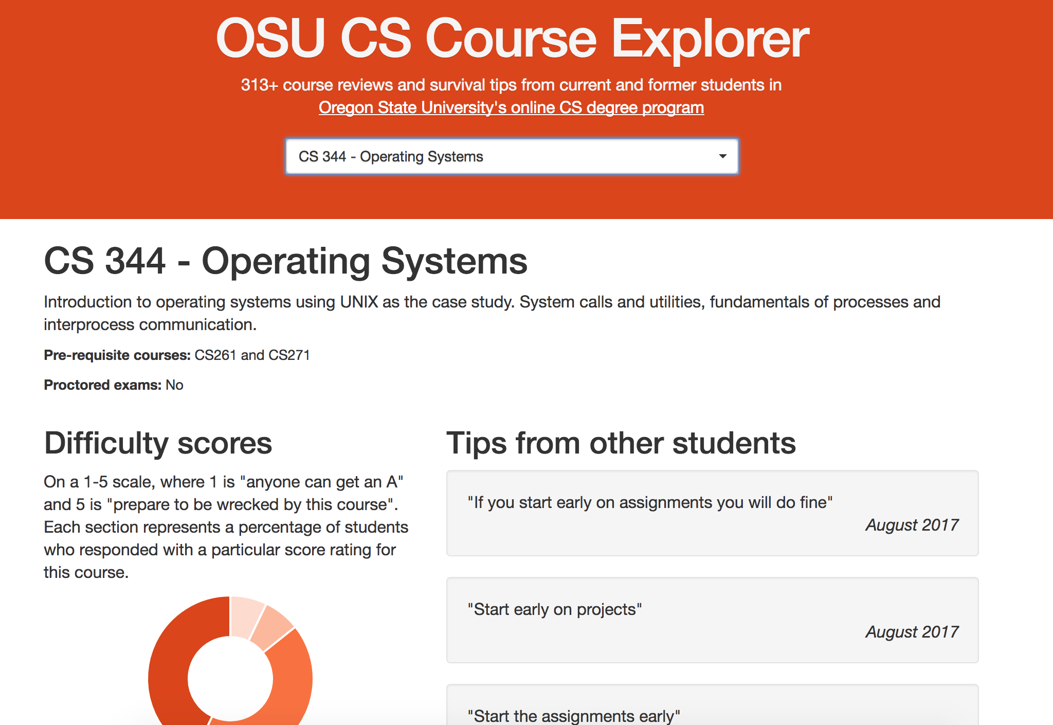 I made an AngularJS web app! Check out the OSU CS Course Explorer ...